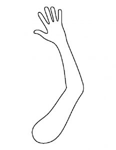 31+ Desenhos de Braço para Imprimir e Colorir/Pintar