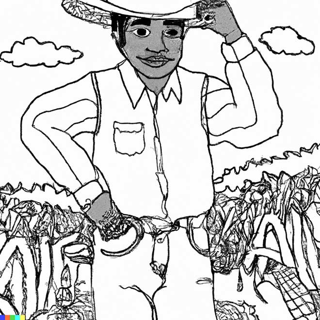 21+ Desenhos de Camponês para Imprimir e Colorir/Pintar