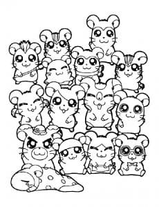 35+ Desenhos de Hamster para Imprimir e Colorir/Pintar