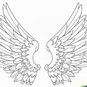 25+ Desenhos de Asas para Imprimir e Colorir/Pintar