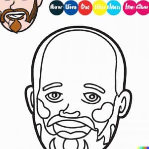 21+ Desenhos de Careca para Imprimir e Colorir/Pintar