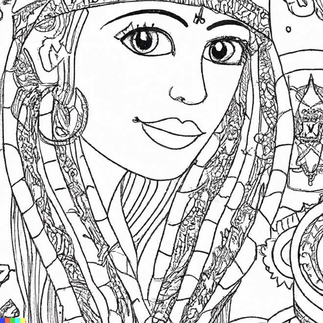 25+ Desenhos de Cigana e Cigano para Imprimir e Colorir/Pintar