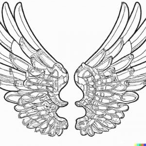 25+ Desenhos de Asas para Imprimir e Colorir/Pintar