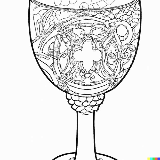 21+ Desenhos de Cálice para Imprimir e Colorir/Pintar