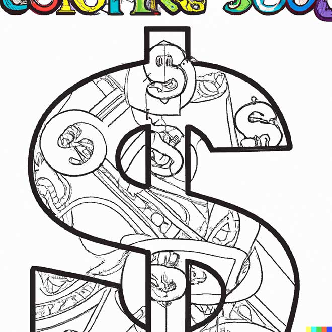 Desenho Moeda Livro de colorir Moeda, Moeda, pintura, dólar dos ...