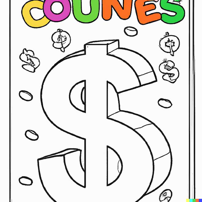 25+ Desenhos de Dólar para Imprimir e Colorir/Pintar