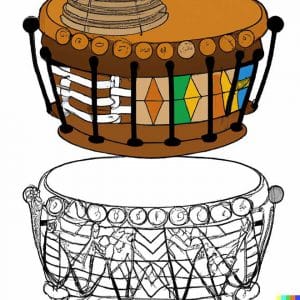 21+ Desenhos de Atabaque para Imprimir e Colorir/Pintar