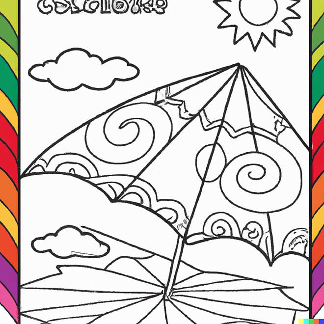 25+ Desenhos de Guarda Sol para Imprimir e Colorir/Pintar