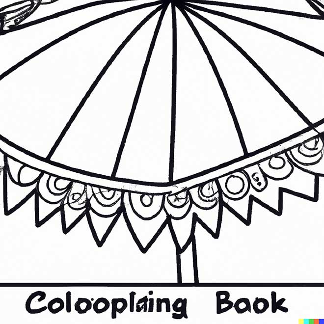 25+ Desenhos de Guarda Sol para Imprimir e Colorir/Pintar