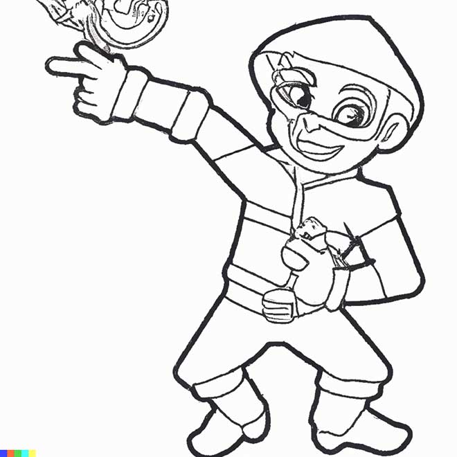 31+ Desenhos de Ladrão para Imprimir e Colorir/Pintar