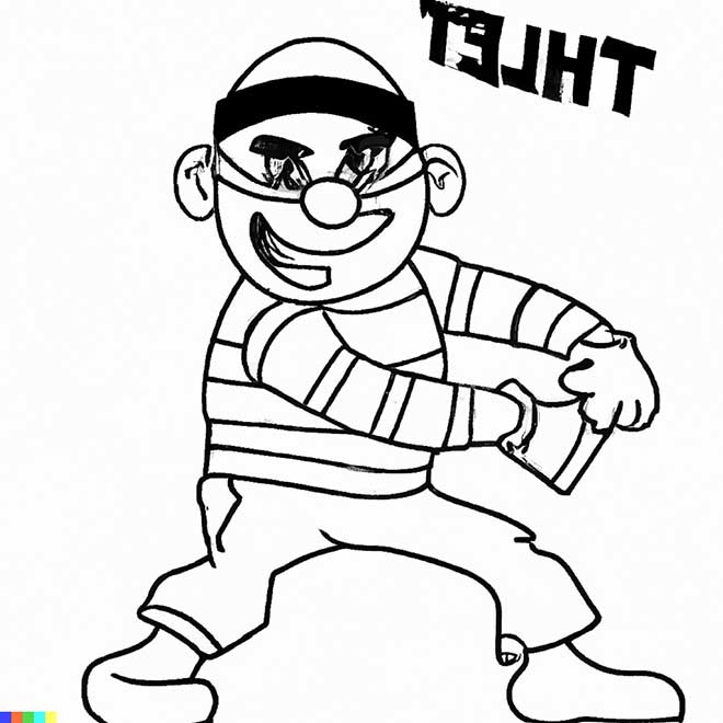 31+ Desenhos de Ladrão para Imprimir e Colorir/Pintar