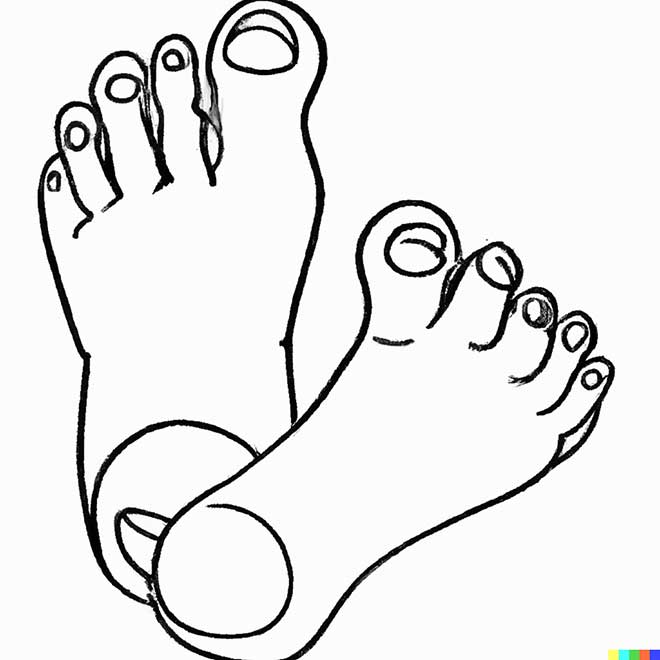 31+ Desenhos de Pés para Imprimir e Colorir/Pintar (Atividades)