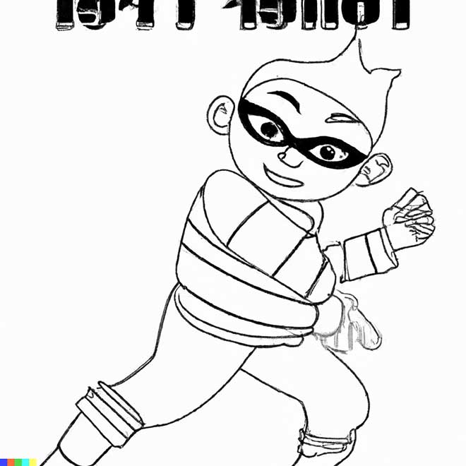 31+ Desenhos de Ladrão para Imprimir e Colorir/Pintar