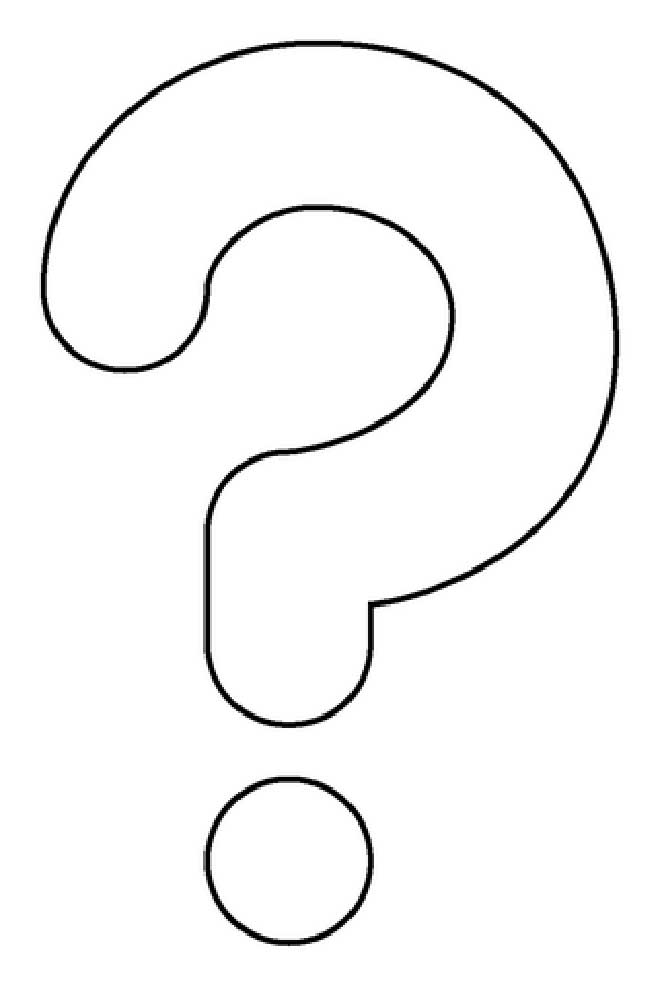 25+ Desenhos de Ponto de Interrogação para Imprimir e Colorir