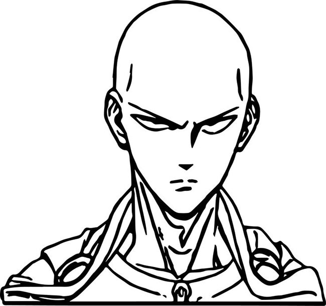 21+ Desenhos do Saitama para Imprimir e Colorir/Pintar