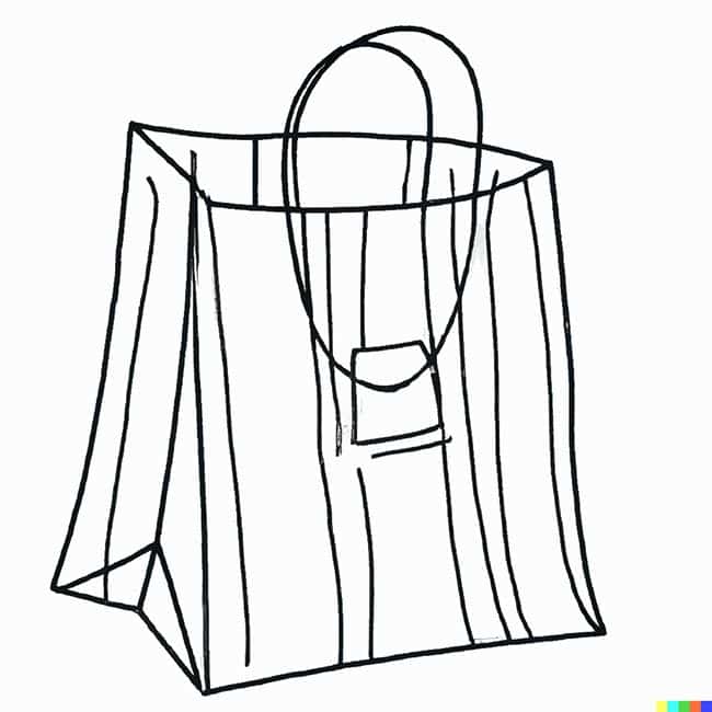 15+ Desenhos de Sacola para Imprimir e Colorir/Pintar