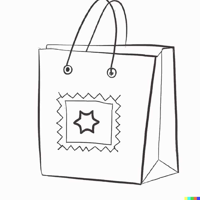 15+ Desenhos de Sacola para Imprimir e Colorir/Pintar