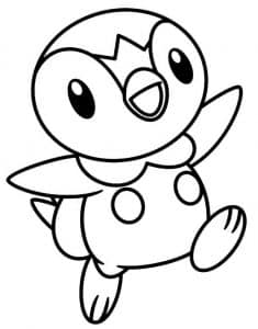 13+ Desenhos de Pokémon Piplup para Imprimir e Colorir/Pintar