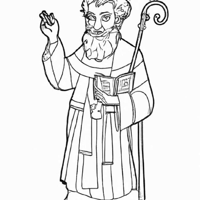 35+ Desenhos de São Pedro para Imprimir e Colorir/Pintar