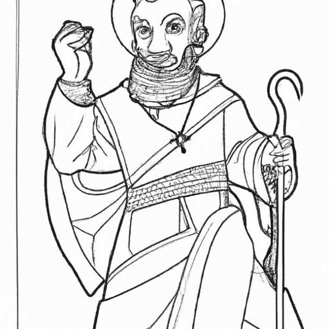 35+ Desenhos de São Pedro para Imprimir e Colorir/Pintar