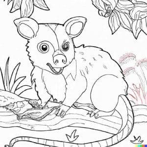 15+ Desenhos de Gambá para Imprimir e Colorir/Pintar