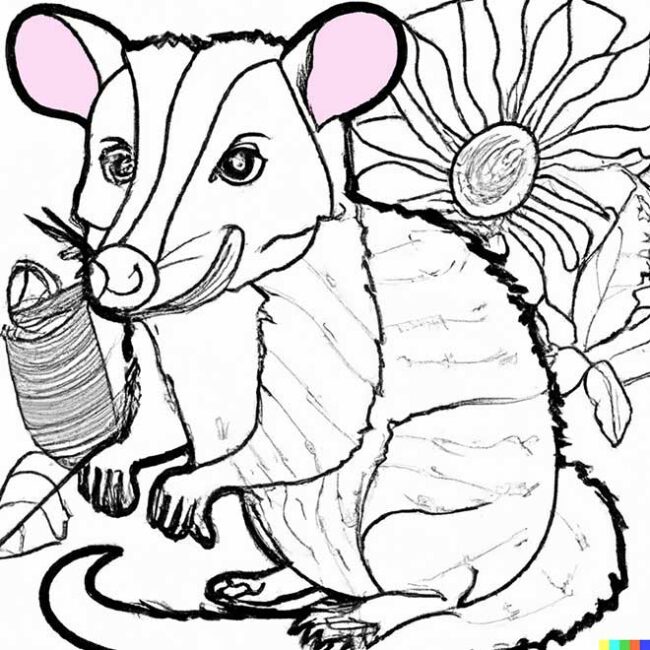 15+ Desenhos de Gambá para Imprimir e Colorir/Pintar