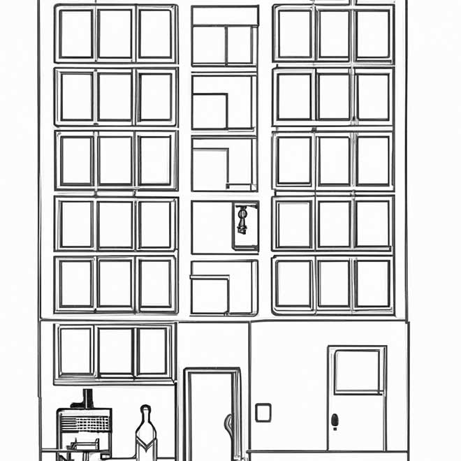 40+ Desenhos de Apartamento para Imprimir e Colorir/Pintar