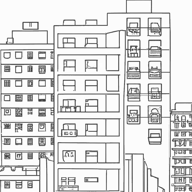 40+ Desenhos de Apartamento para Imprimir e Colorir/Pintar