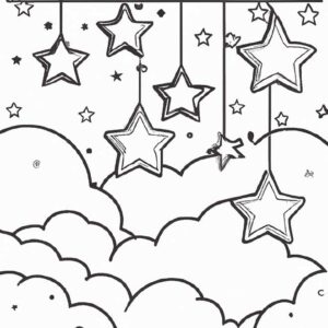 40+ Desenhos de Céu Estrelado para Imprimir e Colorir/Pintar
