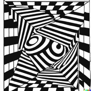 25+ Desenhos de Ilusão de Ótica para Imprimir e Colorir/Pintar