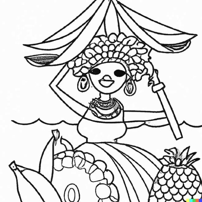 21+ Desenhos de Baiana para Imprimir e Colorir/Pintar