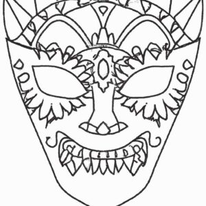 31+ Desenhos de Máscaras para Halloween para Imprimir e Colorir/Pintar