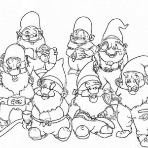 31+ Desenhos de Sete Anões para Imprimir e Colorir/Pintar