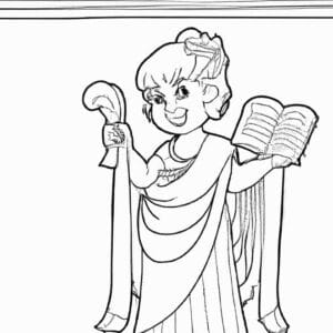 40+ Desenhos de Toga para Imprimir e Colorir/Pintar (Grátis)