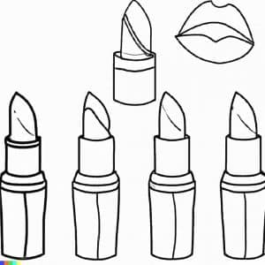 15+ Desenhos de Batom para Imprimir e Colorir/Pintar