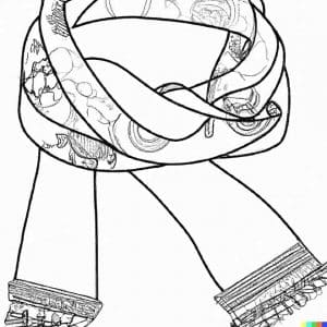 15+ Desenhos de Cachecol para Imprimir e Colorir/Pintar