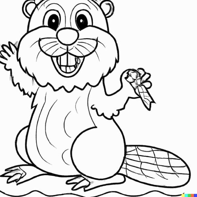 35+ Desenhos de Castor para Imprimir e Colorir/Pintar