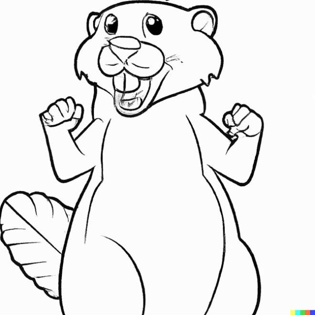 35+ Desenhos de Castor para Imprimir e Colorir/Pintar
