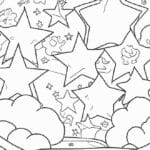 40+ Desenhos de Céu Estrelado para Imprimir e Colorir/Pintar