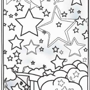 40+ Desenhos de Céu Estrelado para Imprimir e Colorir/Pintar