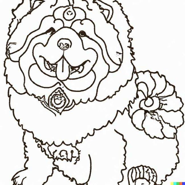 11+ Desenhos de Chow Chow para Imprimir e Colorir/Pintar