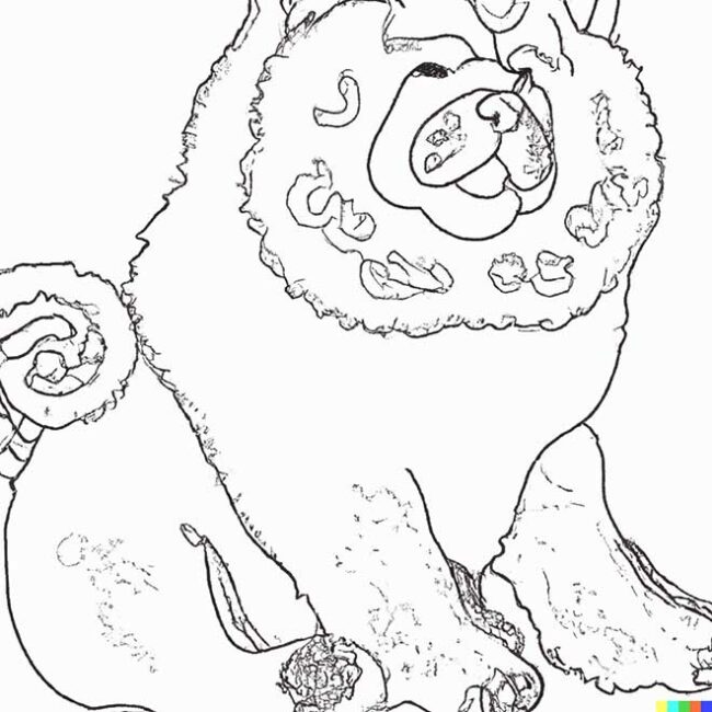 11+ Desenhos de Chow Chow para Imprimir e Colorir/Pintar
