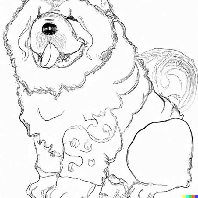 11+ Desenhos de Chow Chow para Imprimir e Colorir/Pintar