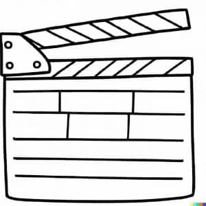 15+ Desenhos de Claquete para Imprimir e Colorir/Pintar