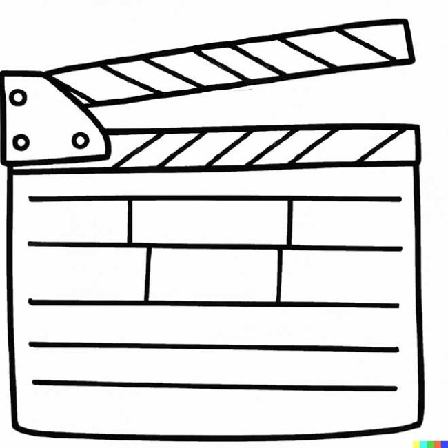 15+ Desenhos de Claquete para Imprimir e Colorir/Pintar