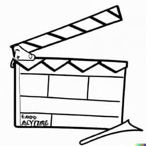 15+ Desenhos de Claquete para Imprimir e Colorir/Pintar