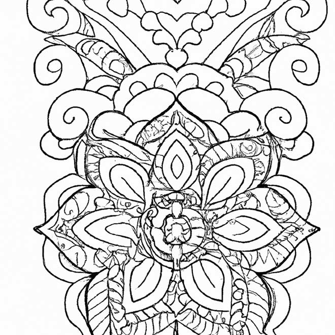 40+ Desenhos de Arabescos para Imprimir e Colorir/Pintar