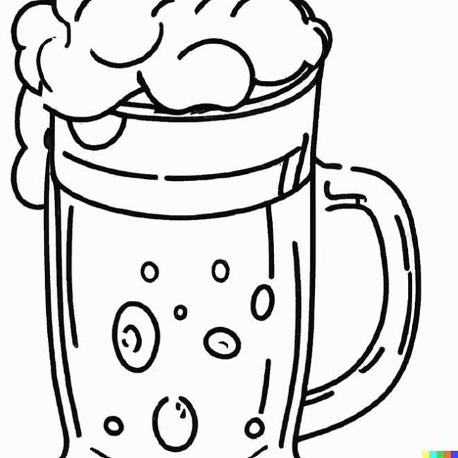 25+ Desenhos de Chopp para Imprimir e Colorir/Pintar