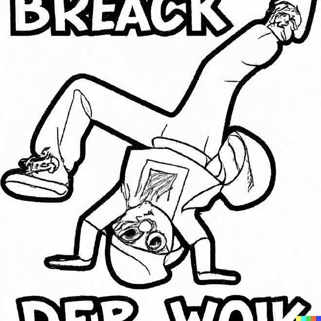12+ Desenhos de Dança de Rua para Imprimir e Colorir/Pintar