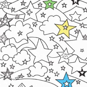 40+ Desenhos de Céu Estrelado para Imprimir e Colorir/Pintar